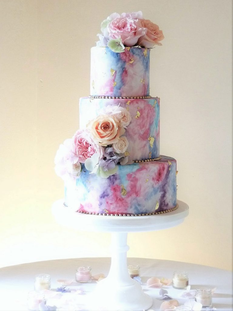 Wedding Cake Watercolour | Rachelle's
